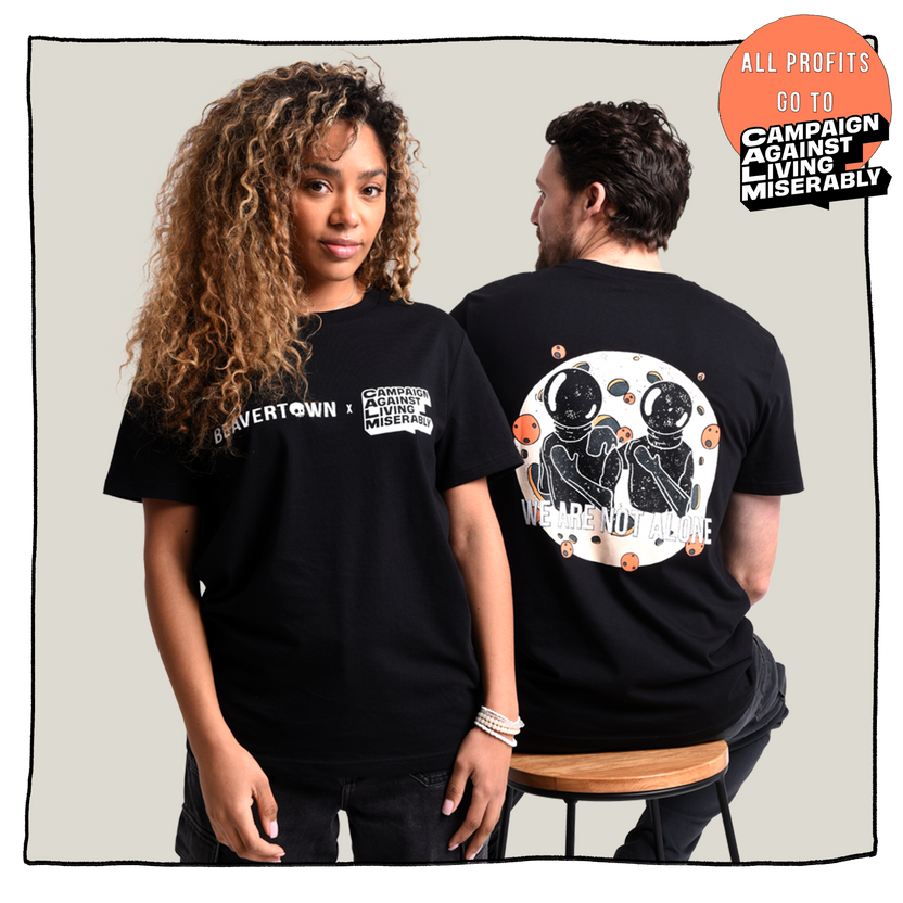 Beavertown x CALM We Are Not Alone T-Shirt in Black | Beavertown Brewery